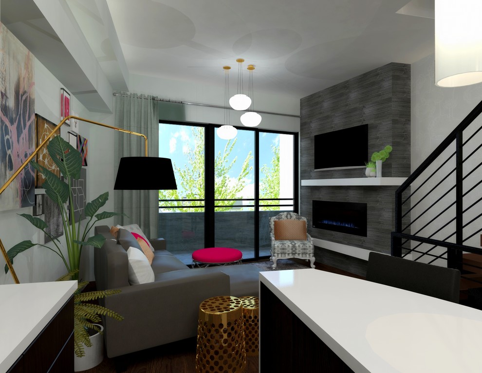 Modern Chic Townhouse Design - Modern - Living Room - Denver - by TVL ...