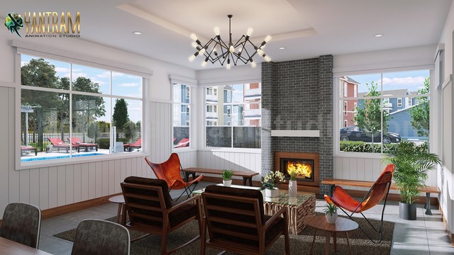 Modern Clubhouse and Common Room interior design studio by interior ...