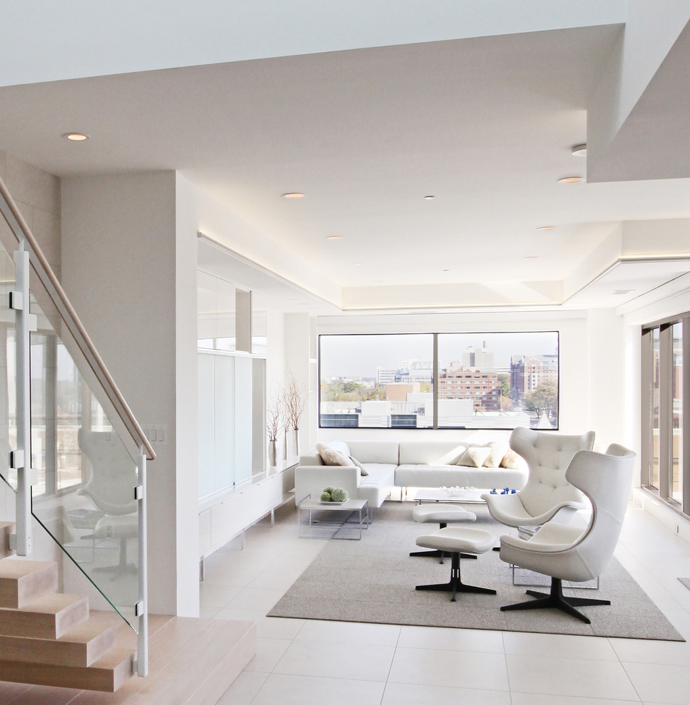 Modern Condo in Michigan - Contemporary - Living Room - Detroit - by ...