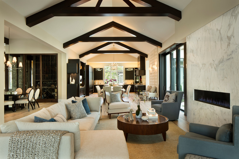 Modern Entertaining - Modern - Living Room - Miami - by Kurtz Homes ...