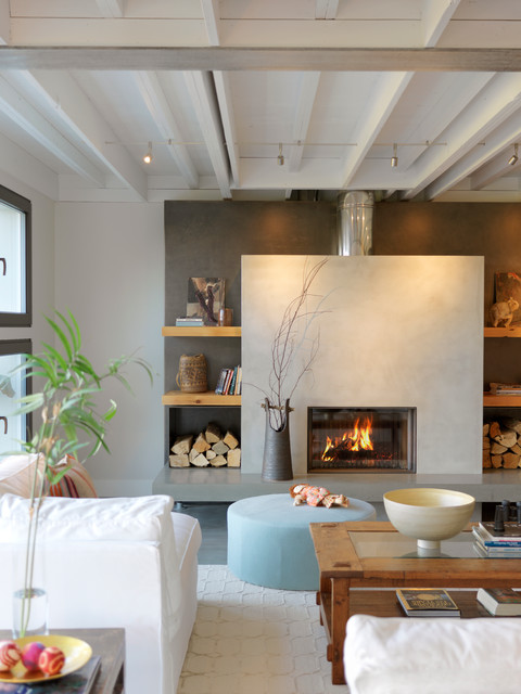 Modern Fireplace - Modern - Living Room - Burlington - by Mitra Designs ...