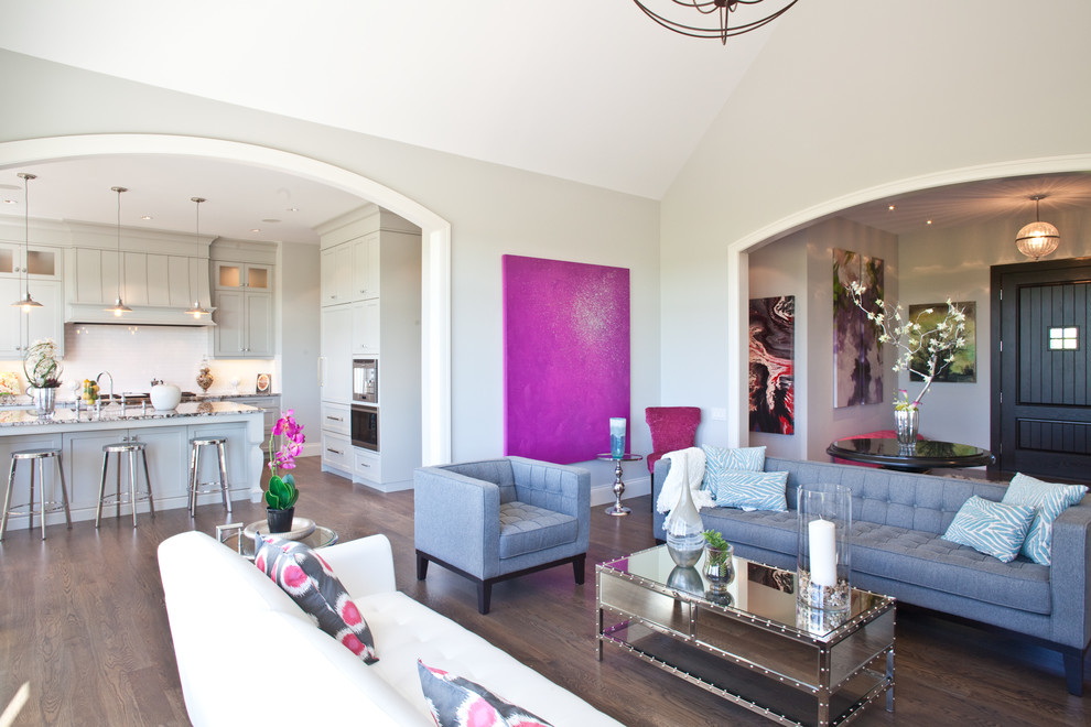 Modern French Country - Transitional - Living Room - Calgary - by ...