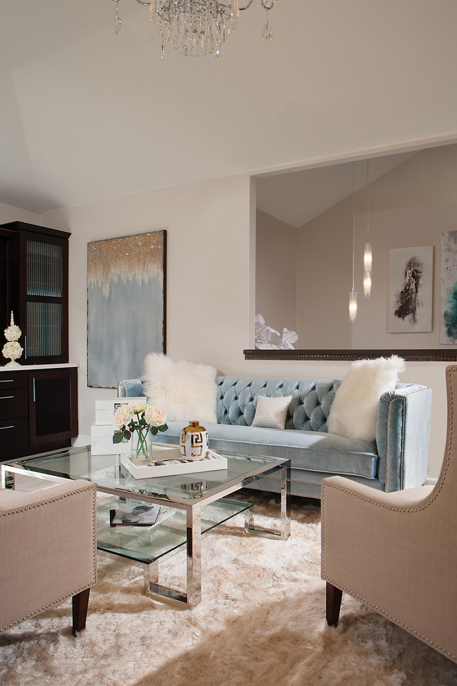 Modern Glam - Transitional - Living Room - Phoenix - by Guided Home ...