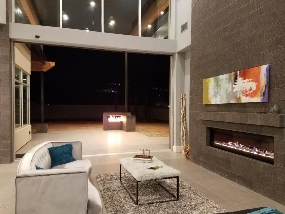 Brick Fireplace Surround - Modern - Living Room - Phoenix - by ...