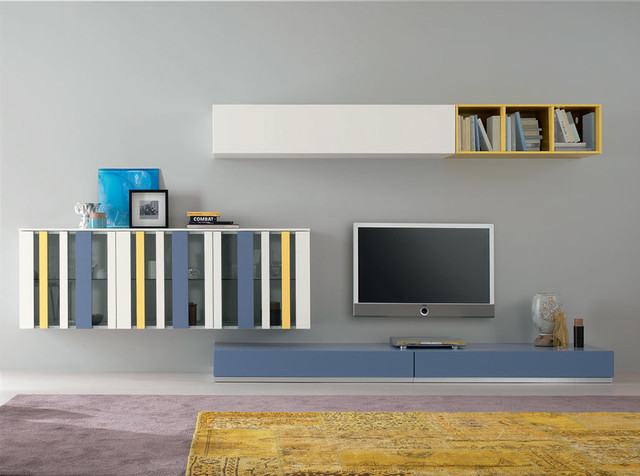 Modern Italian Wall Unit Exential Y02 by Spar - $5,159.00 ...