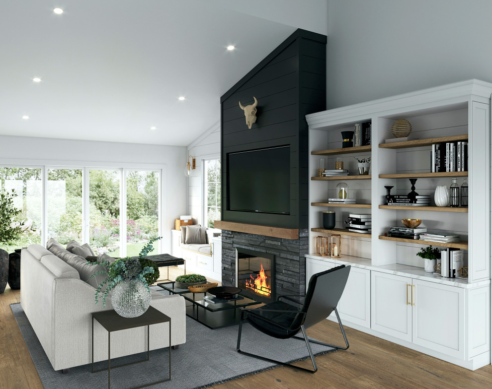 Modern Kitchen with a Traditional Touch - Living Room - San Francisco ...