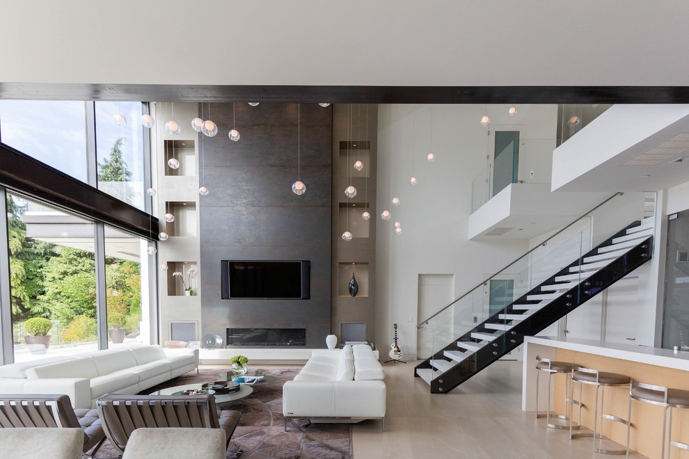 Modern Lake Washington Home - Modern - Living Room - Seattle - by ...