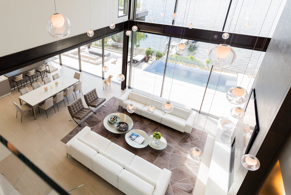 Modern Lake Washington Home - Modern - Living Room - Seattle - by ...