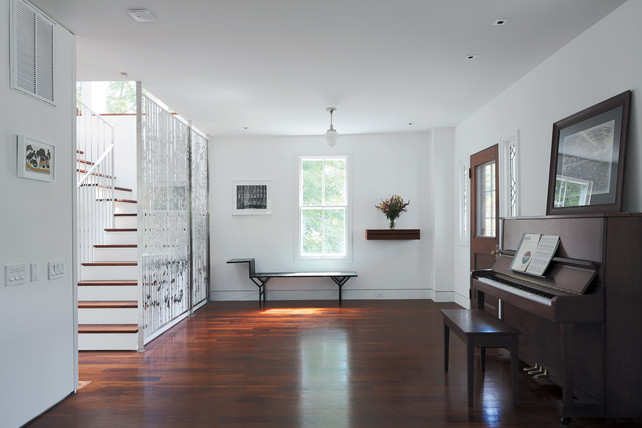 Modern Living Room in former school - Modern - Living Room - New York ...