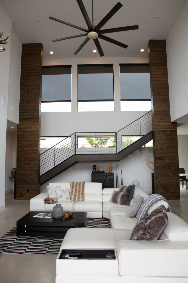 Modern Motorized Shades - Modern - Living Room - Austin - by San ...
