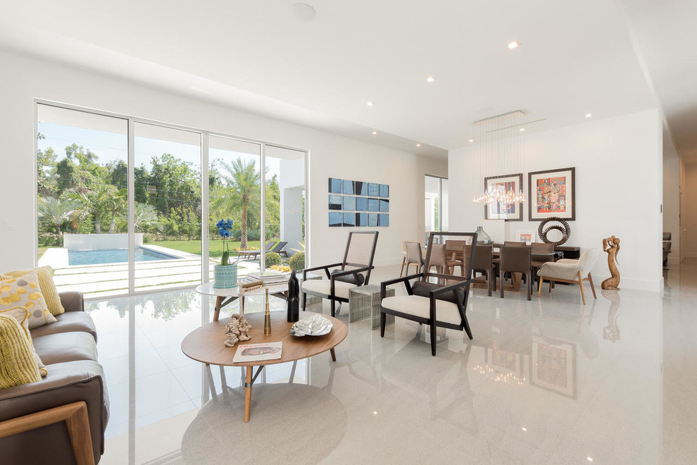 Modern New Home Construction Oasis - Modern - Living Room - Miami - by ...