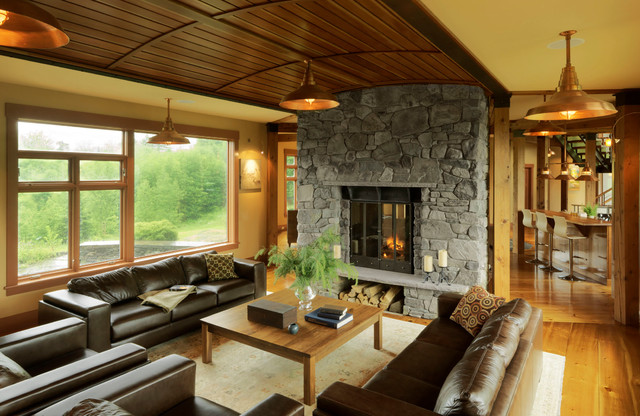 Modern Shaker Style - Rustic - Living Room - Burlington - by Volansky ...