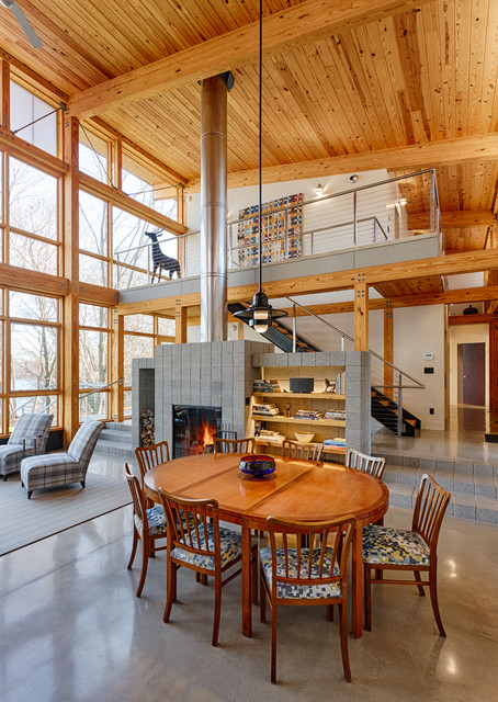 Modern Timber Frame Interior Interior Photos Of Log And Timber Frame