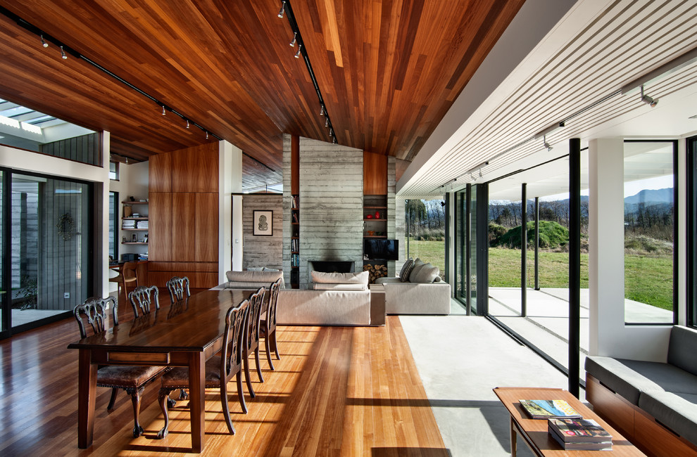 Modernist Timber and Concrete - Contemporain - Salon - Christchurch ...