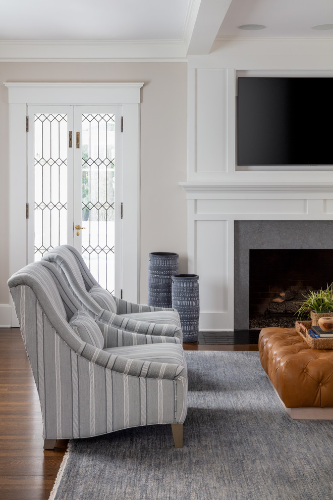 Modernized Center Hall Colonial - Modern - Living Room - New York - by ...