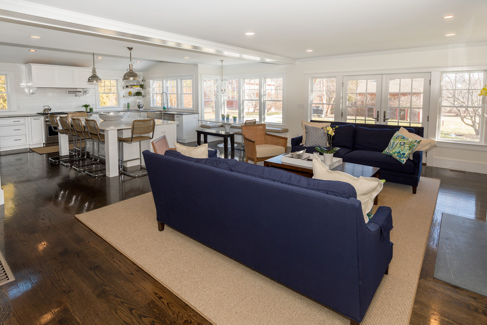 Modified Cape Remodel in Hingham - Craftsman - Living Room - Boston ...