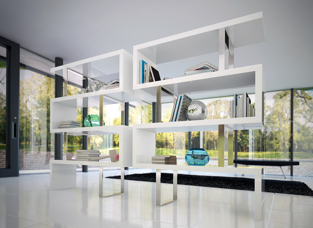 Modloft Pearl Bookcase in Frank Lloyd Wright LA Home (photoshoot ...