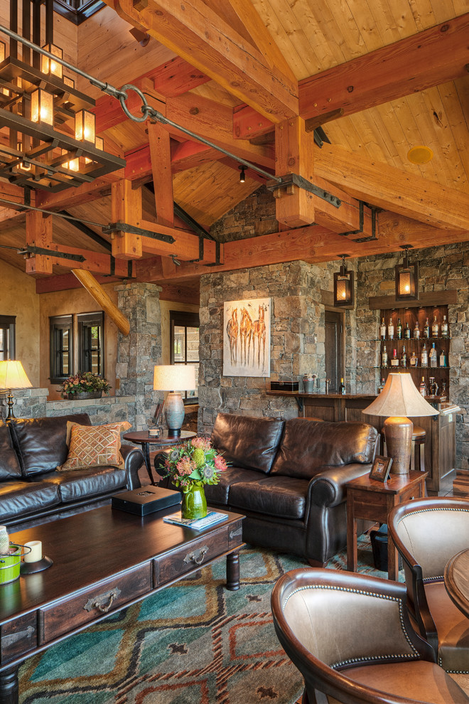 Montana Family Compound - Rustic - Living Room - Other - by Shannon ...