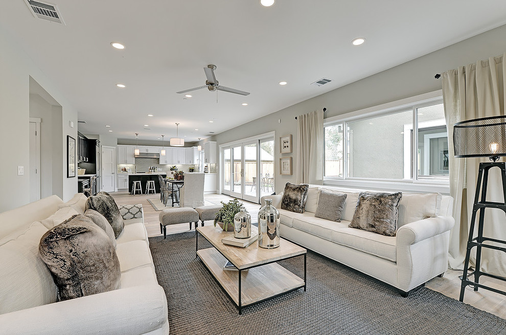 Monte Sereno Transitional New Home Build - Transitional - Living Room ...