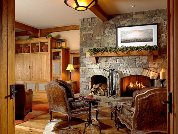 Mountain Chalet - Timber Frame - Rustic - Living Room - Other - by ...