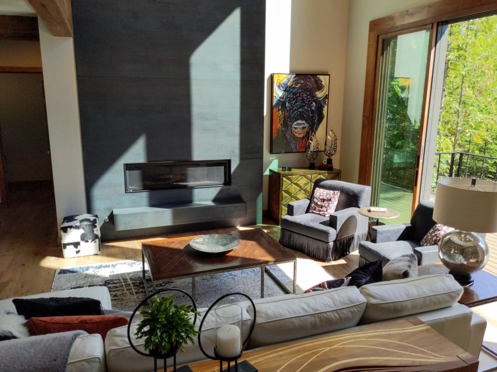 Mountain Modern Home Staging Project - Contemporary - Living Room ...