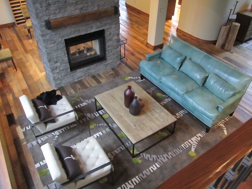 Mountain Modern Residence - Rustic - Living Room - Denver - by Moss ...