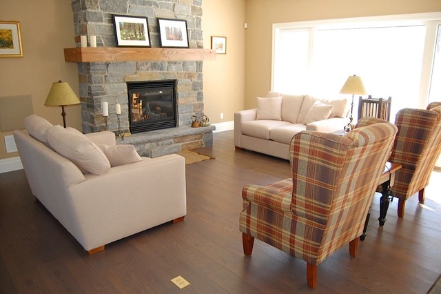 Muskoka Waterfront Home - Rustic - Living Room - Toronto - by Gaylord ...