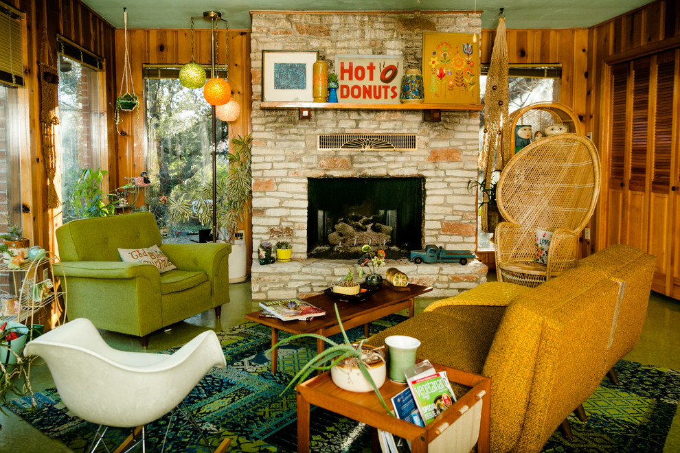 My Houzz: Bold Vintage Color in a 1962 Austin Ranch House - Eclectic ...