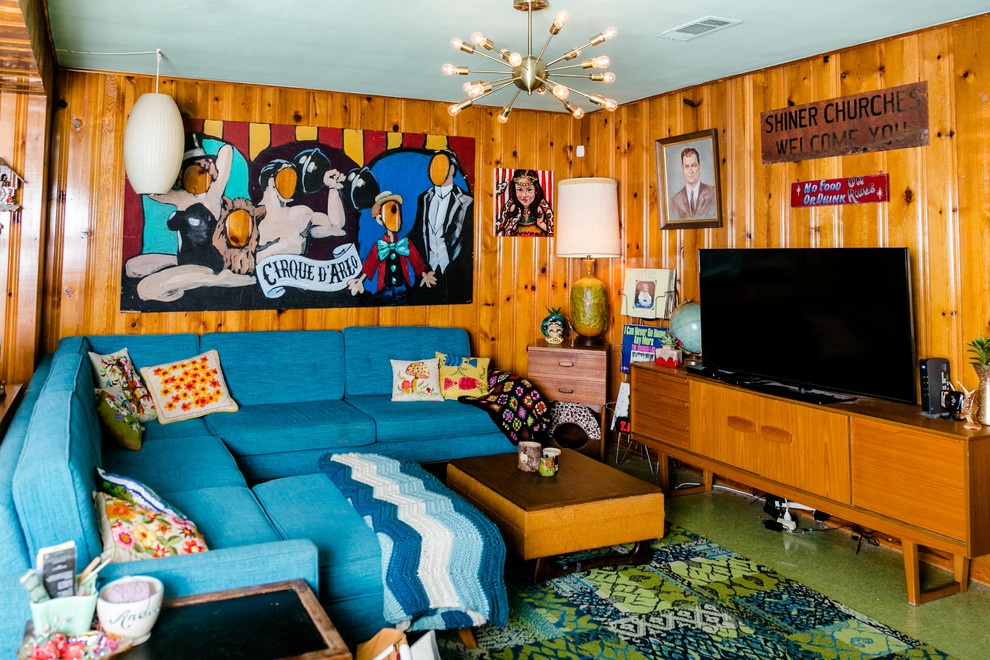 My Houzz: Bold Vintage Color in a 1962 Austin Ranch House - Eclectic ...