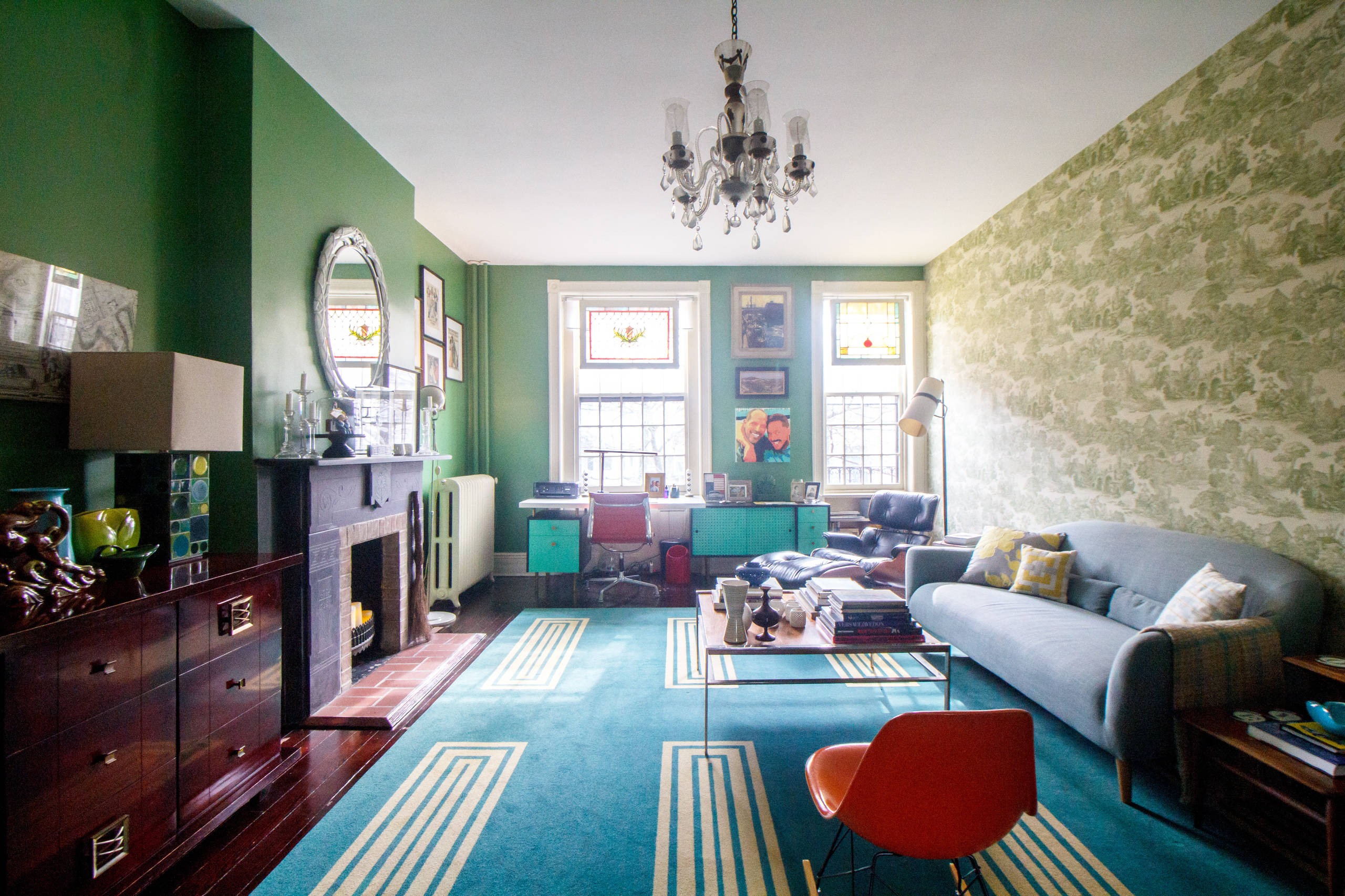 My Houzz: Vibrant Victorian Row House With Midcentury Style