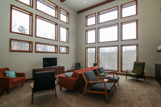 Natural Light Floods into this Living Room - Modern - Living Room ...
