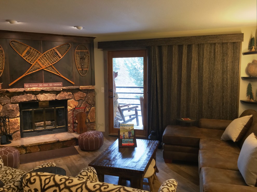 Natural Woven Averte on sliding door in Keystone Colorado - Rustic ...