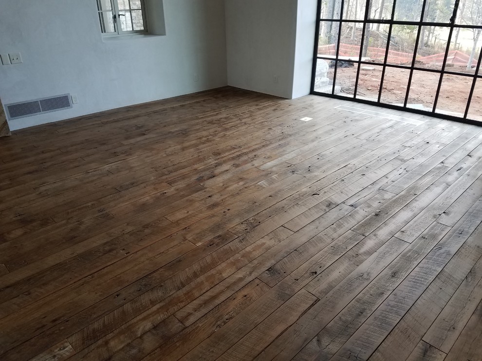 Naturally Fumed Oak Flooring - Rustic - Living Room - Atlanta - by ...