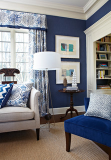 Navy and Patterns: Living Room - Transitional - Living Room - New York ...
