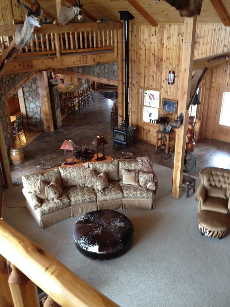 ND Project 2015120 (Jasper MO) Rustic Design - Rustic - Living Room ...