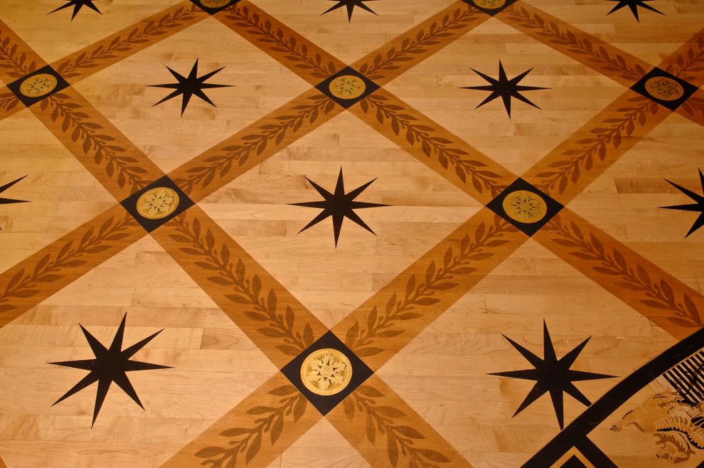 Neo Classical hand painted floor - Traditional - Living Room - Chicago ...