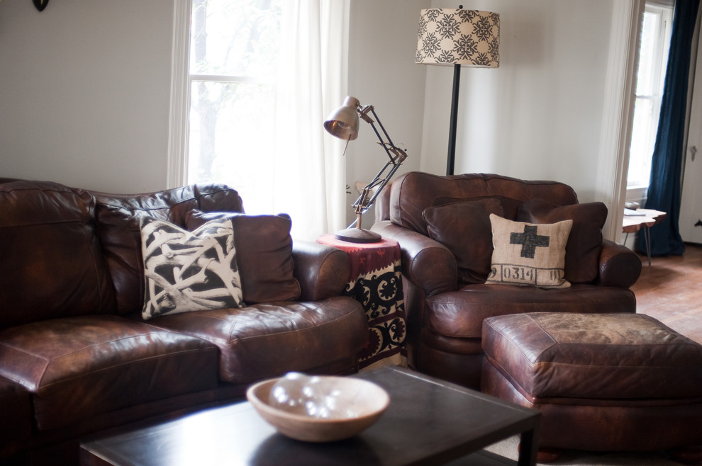 Neutral eclectic living room - Eclectic - Living Room - Dallas - by ...