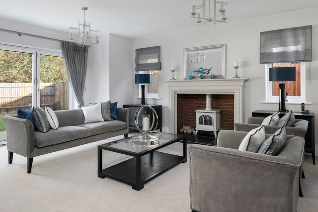 New 5 bed home - full interior design - Transitional - Living Room ...