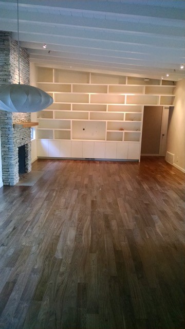 New Reclaimed hardwood - Transitional - Living Room - San Francisco ...