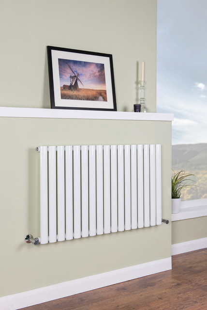 Norden 600 x 1020mm White Single Oval Tube Horizontal Radiator ...