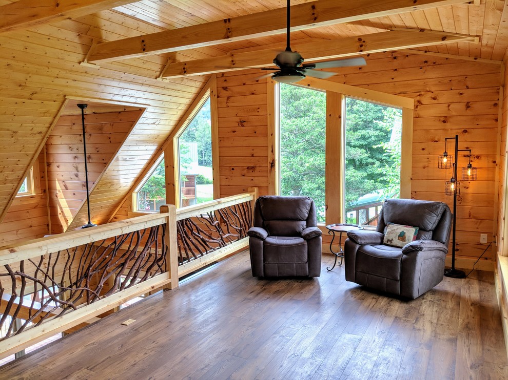 North Carolina Mountain Laurel Handrails - Rustic - Living Room - Other ...