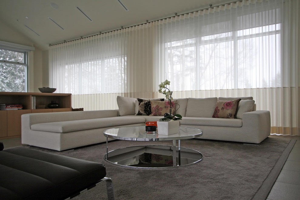 NYC Custom Curtains - Modern - Living Room - New York - by Alluring Window NYC- Window ...