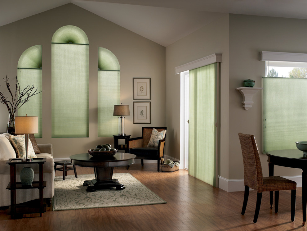 Odd Shaped Windows - Living Room - Houston - by Blinds.com | Houzz