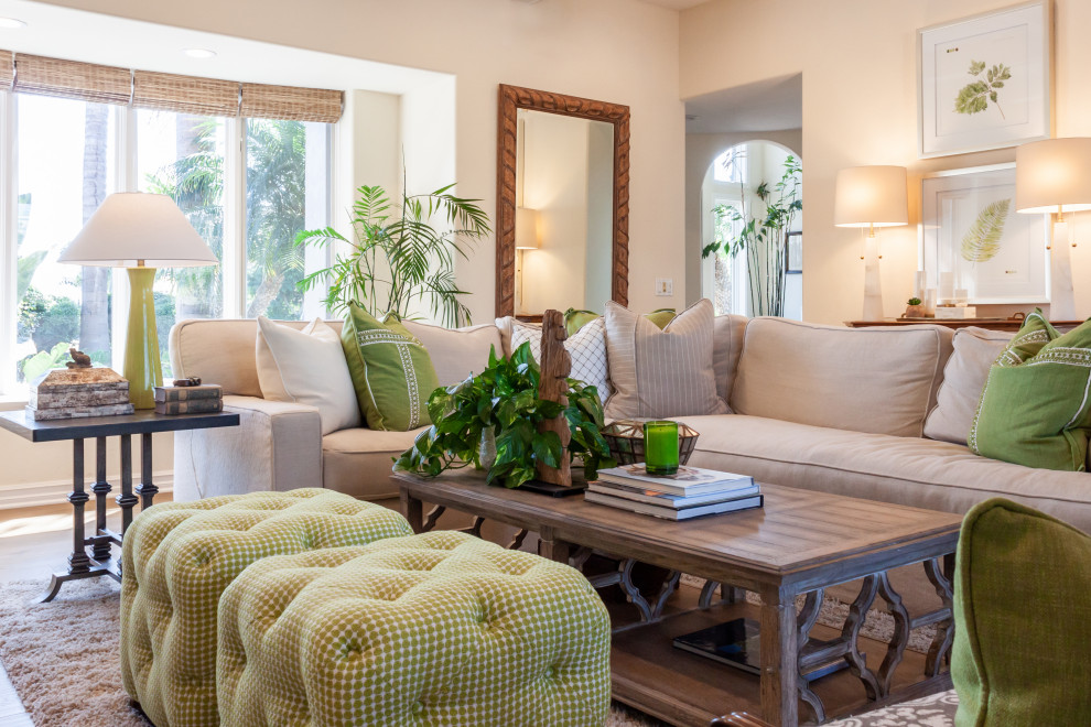 Old World Meets Contemporary in Del Mar - Mediterranean - Living Room ...