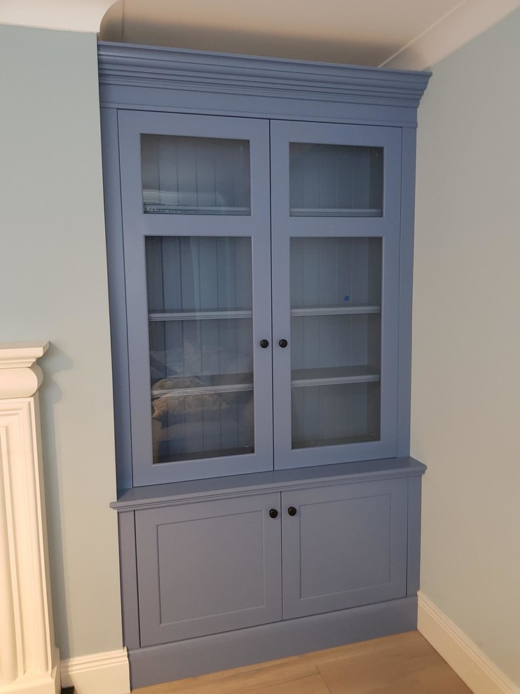 One display cabinet and one tv unit. Finished in Viking blue ...