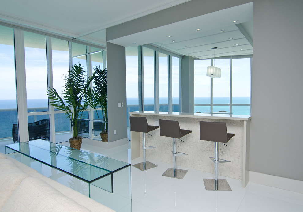 Opalina Krystal Glass - Modern - Home Bar - Miami - by Marble of the ...