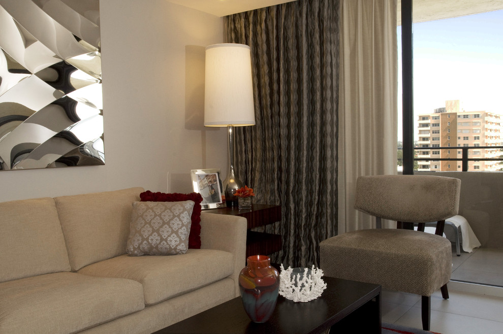 Open Concept Condo - Contemporary - Living Room - Miami - by Design ...
