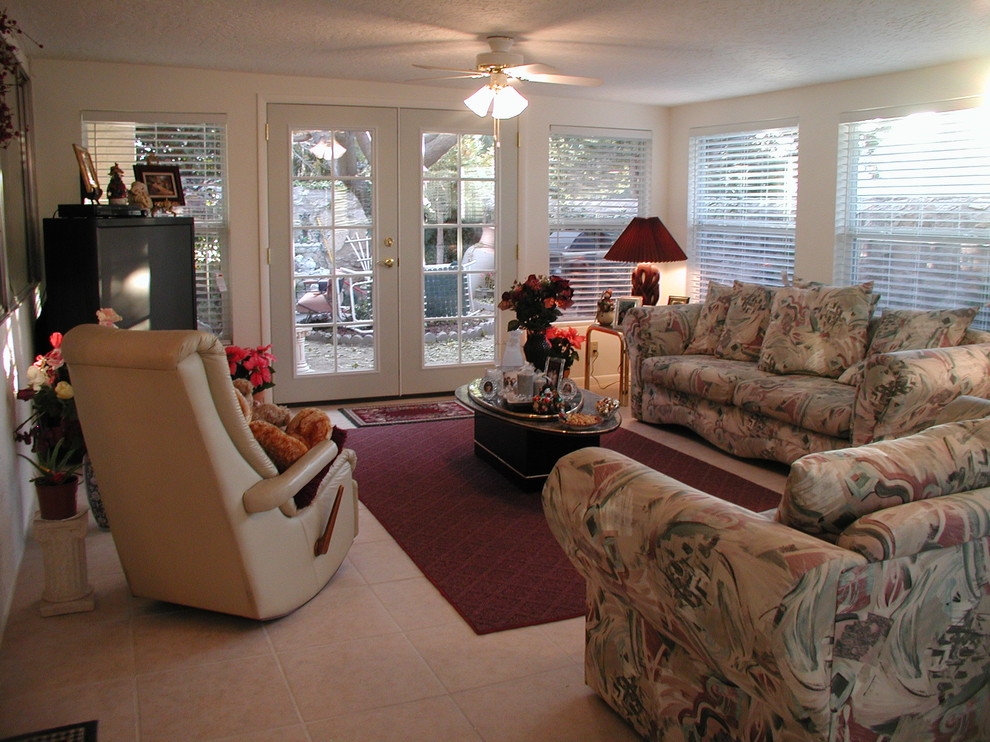 Open Patio Converted to Living Space - Traditional - Living Room ...