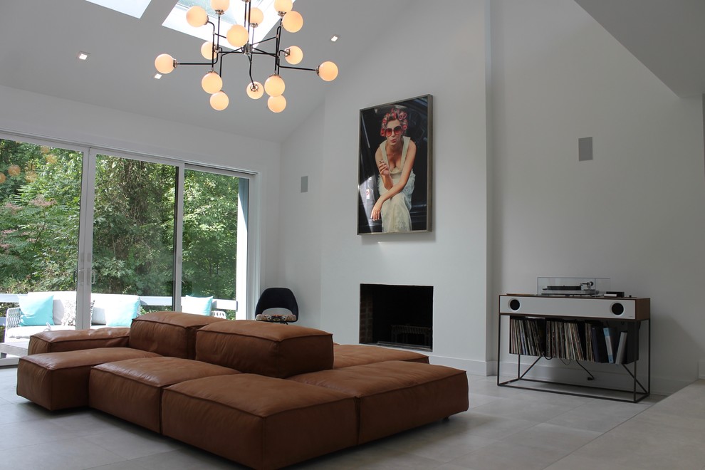 Open Plan Living Room with art collection - Modern - Living Room - New ...