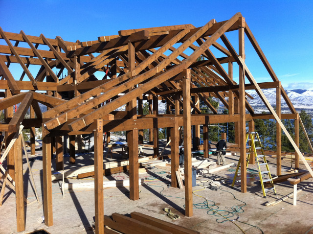 Open Timber Frame - Estilo Craftsman - Salón - Dénver - de Fifty 2 ...